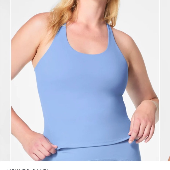 SPANX | Tops | Nwt Spanx Get Moving Contour Crossback Shelf Tank | Poshmark